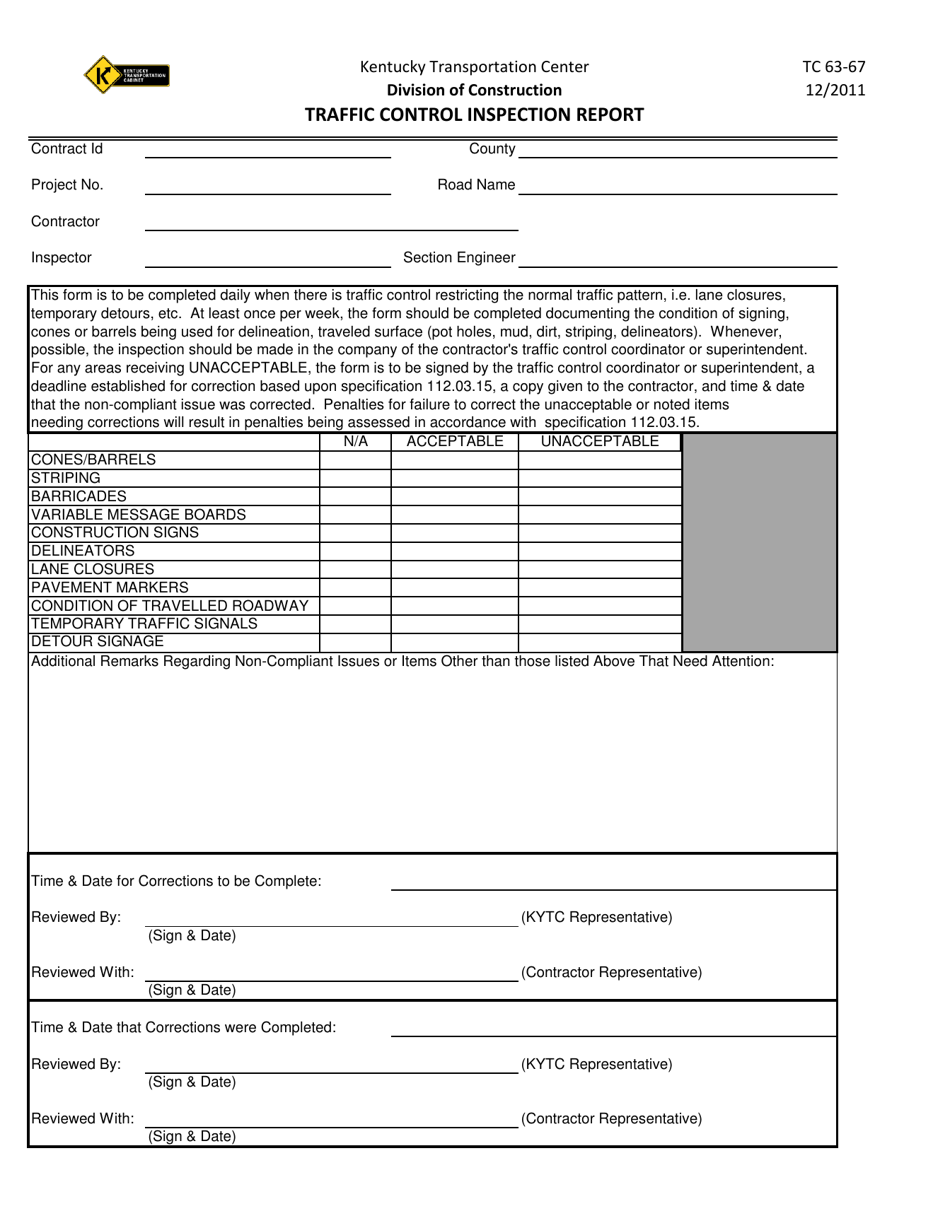 Form TC63-67 - Fill Out, Sign Online and Download Printable PDF ...