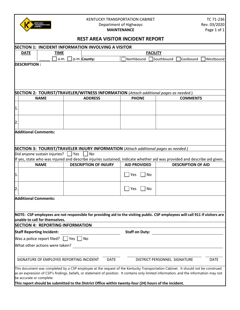 Form TC71-236 - Fill Out, Sign Online and Download Printable PDF ...