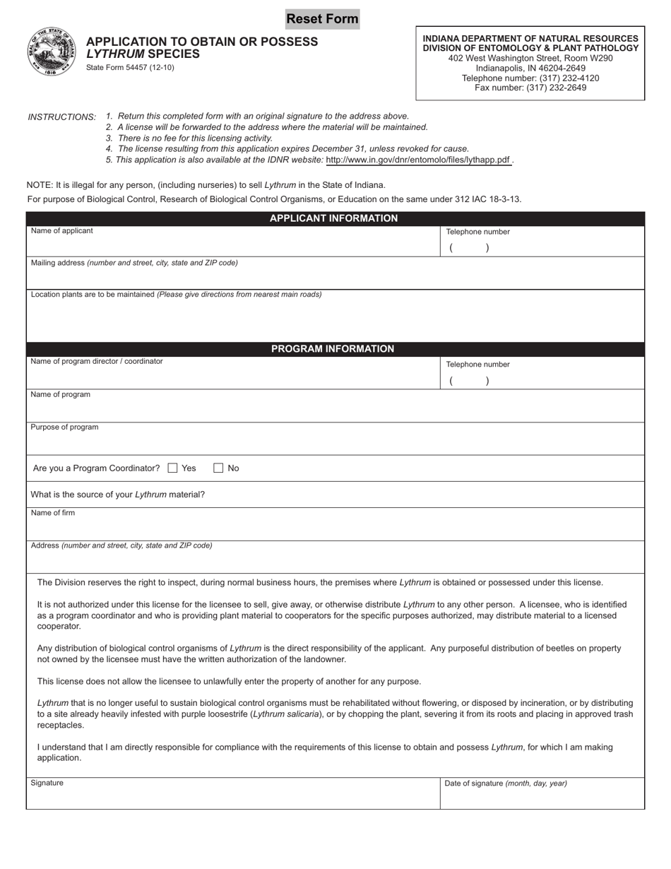 State Form 54457 - Fill Out, Sign Online and Download Fillable PDF ...
