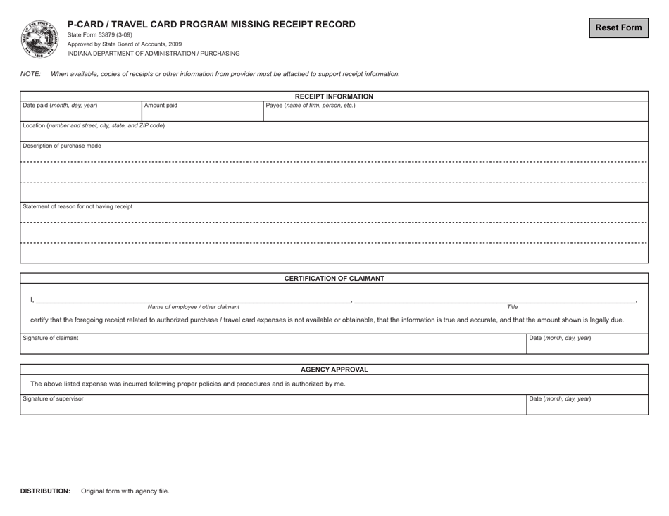 State Form 53879 - Fill Out, Sign Online and Download Fillable PDF ...