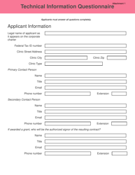 Tennessee Technical Information Questionnaire - Fill Out, Sign Online and Download PDF ...