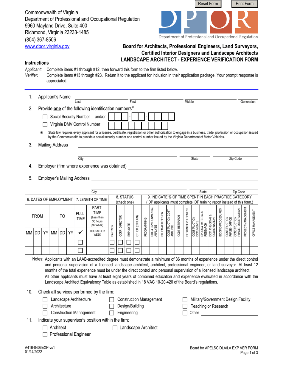 Form A416-0406EXP - Fill Out, Sign Online and Download Fillable PDF ...