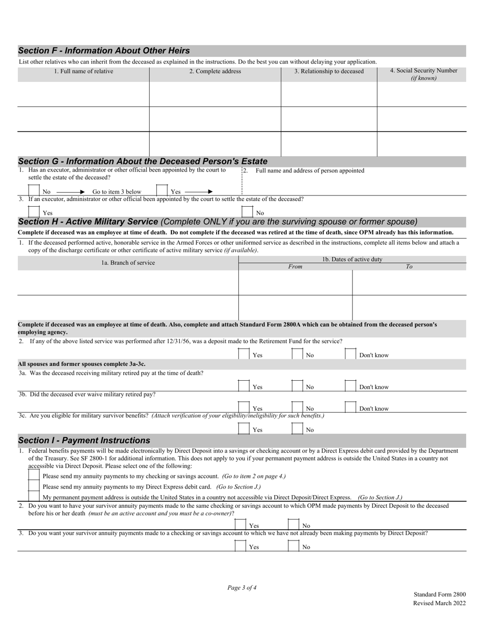 Form SF 2800 Fill Out Sign Online And Download Fillable PDF