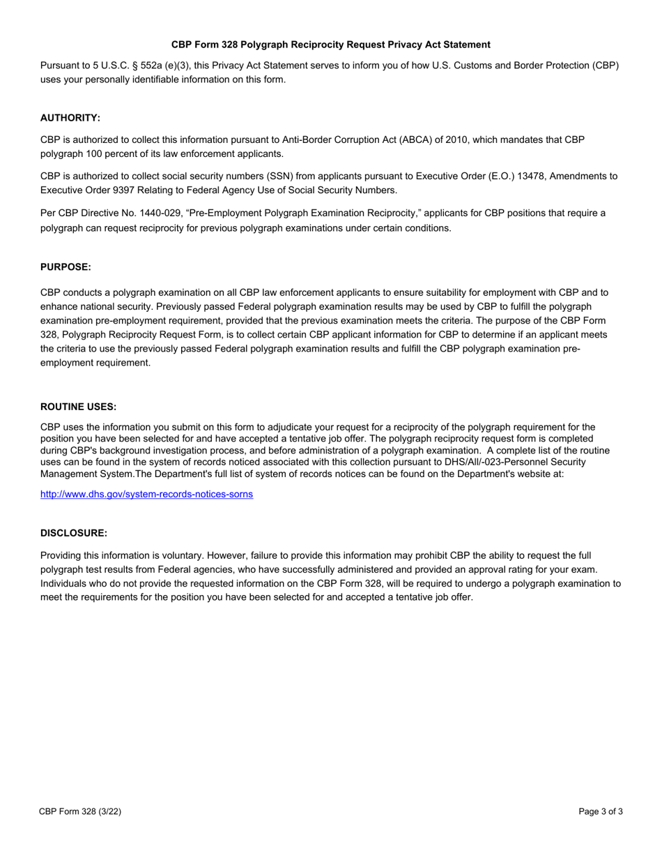 Cbp Form 328 Fill Out Sign Online And Download Fillable Pdf