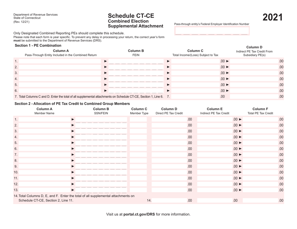 2021 Connecticut Combined Election - Supplemental Attachment - Fill Out ...