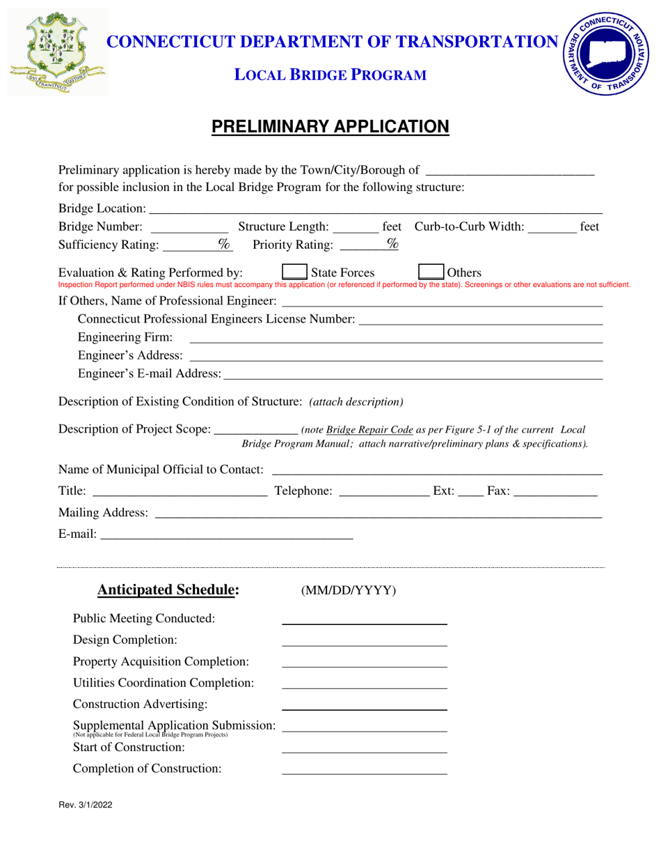 Connecticut Preliminary Application - Fill Out, Sign Online and ...