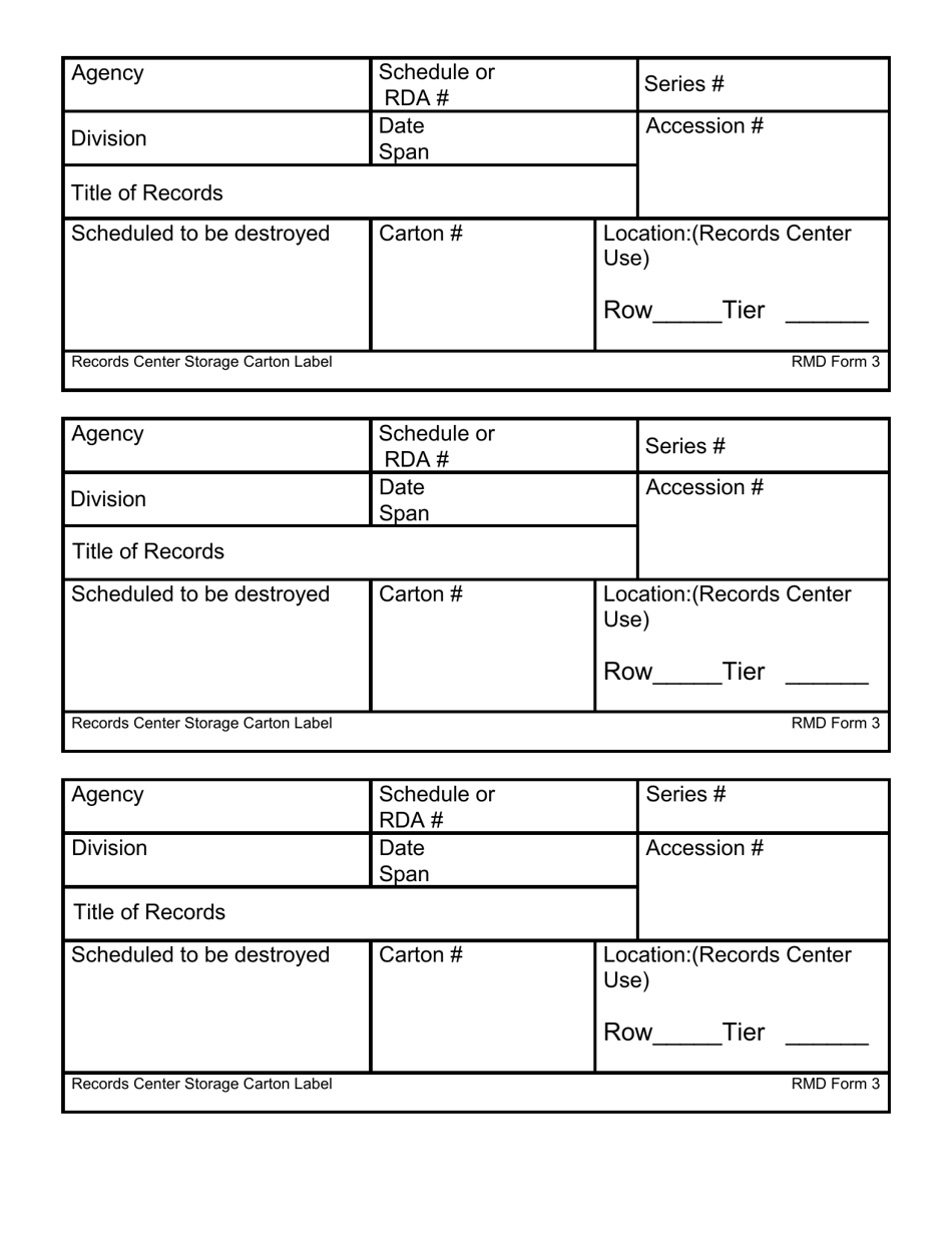 RMD Form 3 - Fill Out, Sign Online and Download Fillable PDF, Oklahoma ...