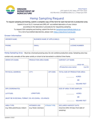 Oregon Hemp Sampling Request - Fill Out, Sign Online and Download PDF ...