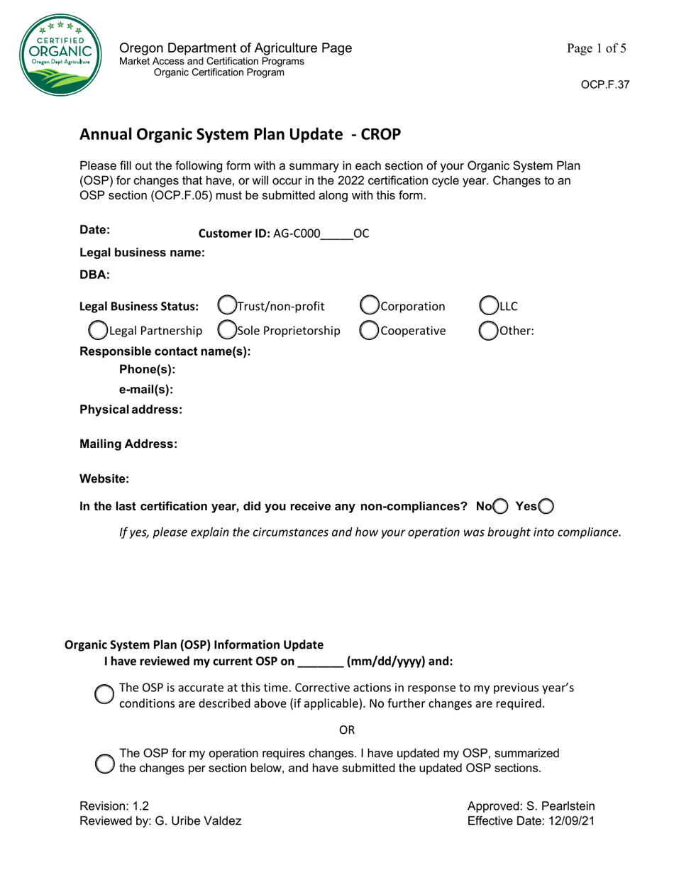 Form OCP.F.37 - 2022 - Fill Out, Sign Online and Download Fillable PDF ...
