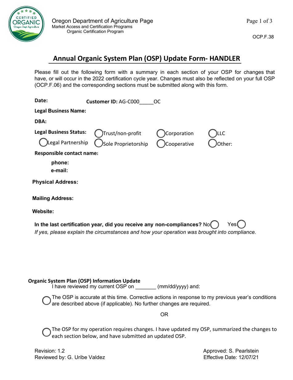 Form OCP.F.38 - 2022 - Fill Out, Sign Online and Download Fillable PDF ...