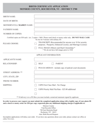 Monroe County, New York Death Certificate Application - Fill Out, Sign ...