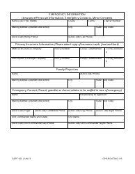 CAP Form 161 Download Fillable PDF or Fill Online Emergency Information ...