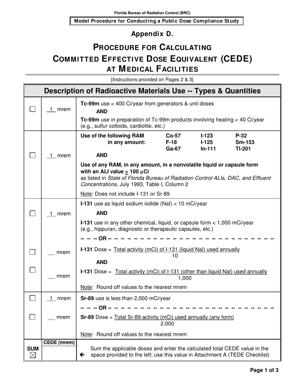 Florida Procedure for Calculating Committed Effective Dose Equivalent ...