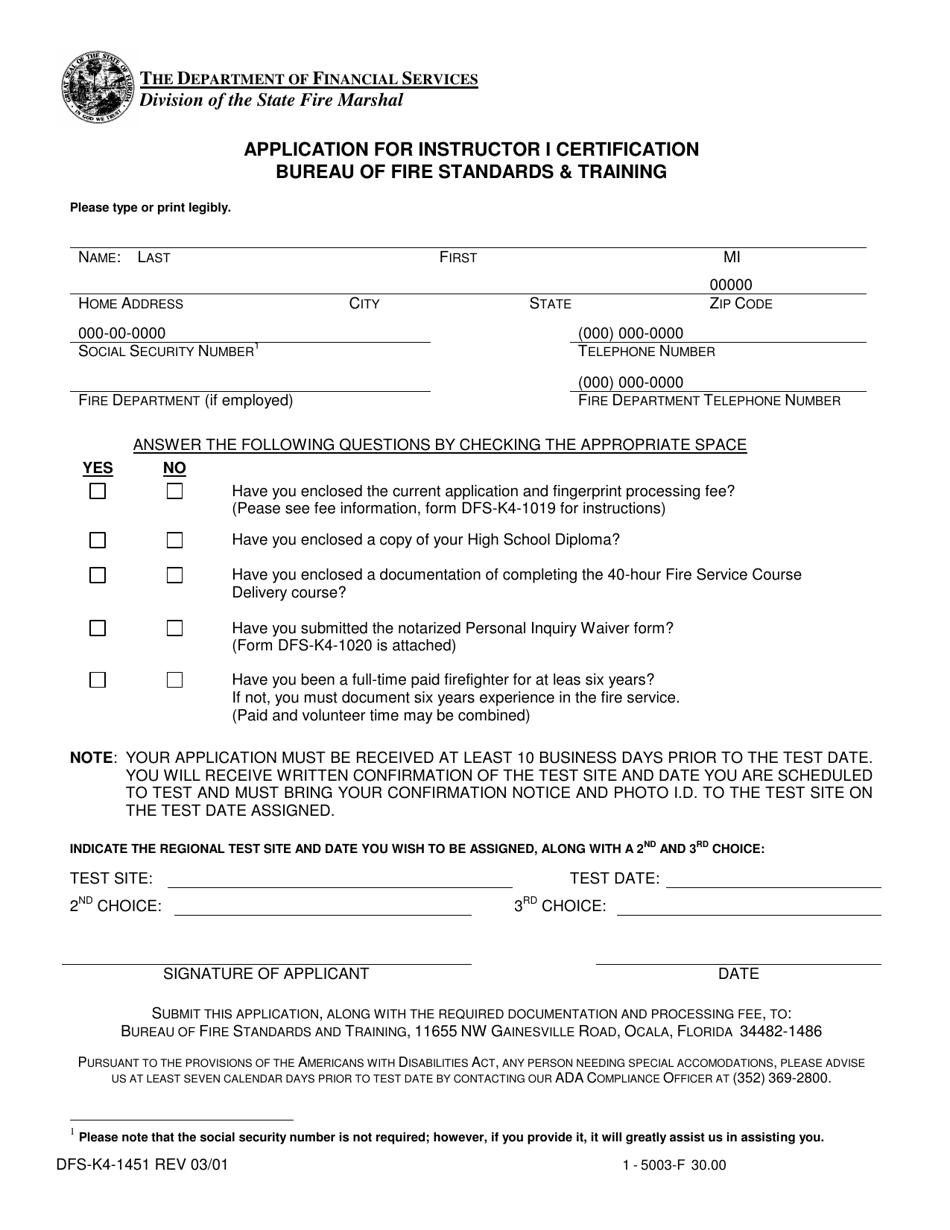 Form DFS-K4-1451 - Fill Out, Sign Online and Download Printable PDF ...