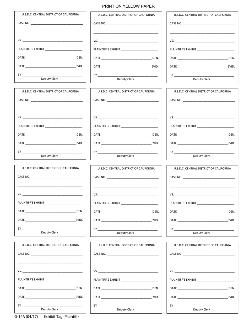 Form G-14A - Fill Out, Sign Online and Download Fillable PDF ...