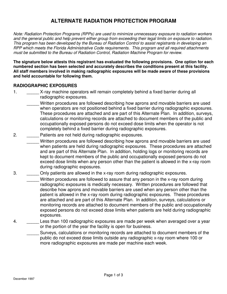 Florida Radiation Protection Program for Mammography Registrants - Fill ... Florida Radiation Protection Program for Mammography Registrants - Fill ...