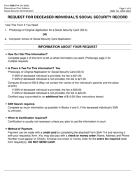 Form SSA-711 Download Fillable PDF or Fill Online Request for Deceased ...