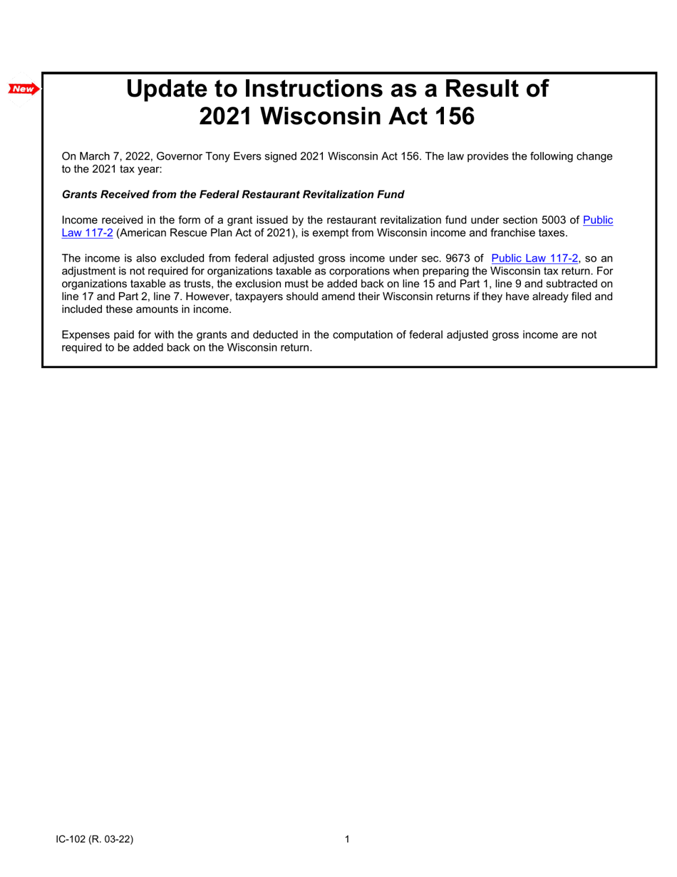 Download Instructions for Form 4T, IC-002 Wisconsin Exempt Organization ...