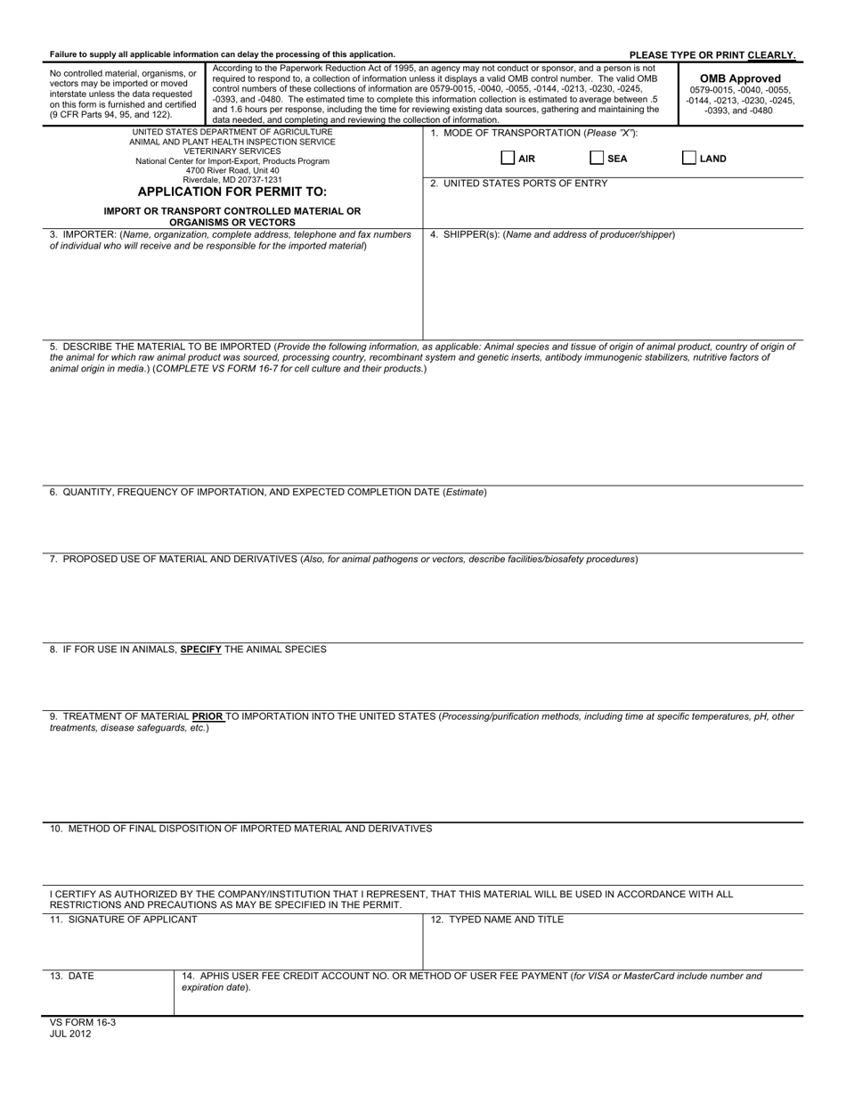 VS Form 16-3 - Fill Out, Sign Online and Download Fillable PDF | Templateroller
