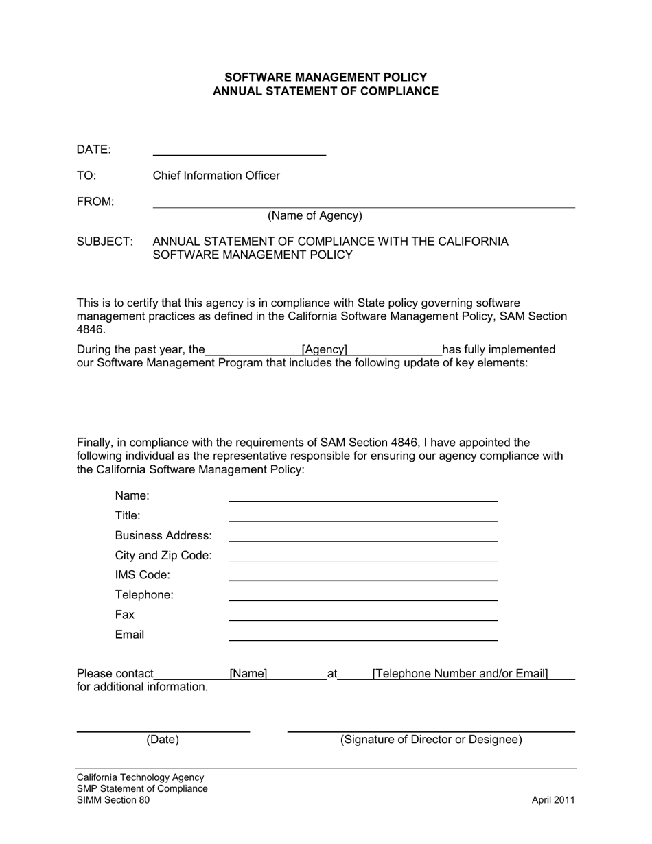 Form SIMM80 - Fill Out, Sign Online and Download Printable PDF ...