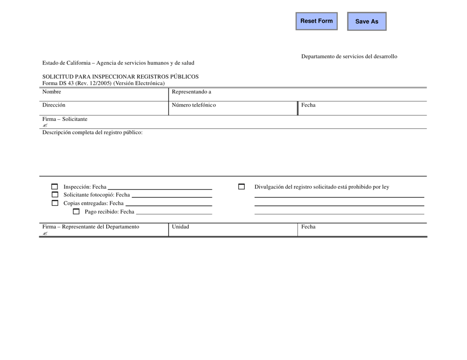Formulario DS43 - Fill Out, Sign Online and Download Fillable PDF ...