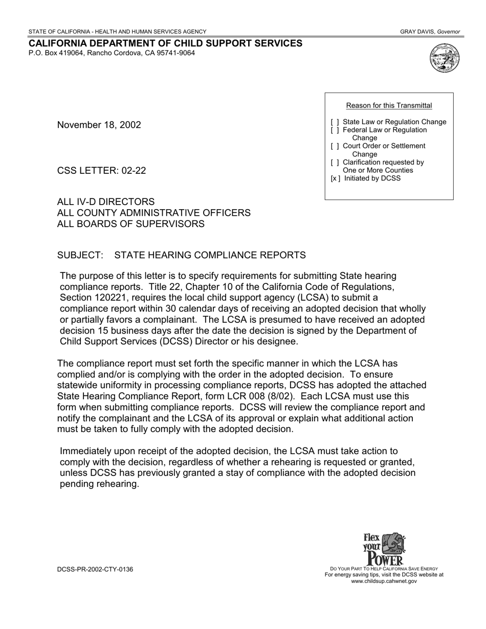 Form LCR008 - Fill Out, Sign Online and Download Fillable PDF ...