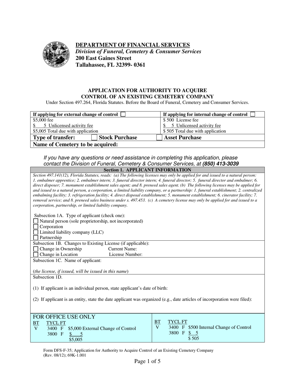 Form DFS-F-35 - Fill Out, Sign Online and Download Printable PDF ...
