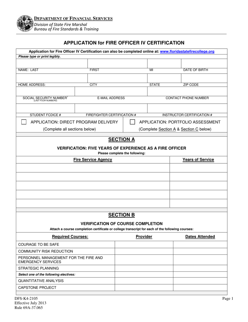 Form DFS-K4-2105 - Fill Out, Sign Online and Download Printable PDF ...