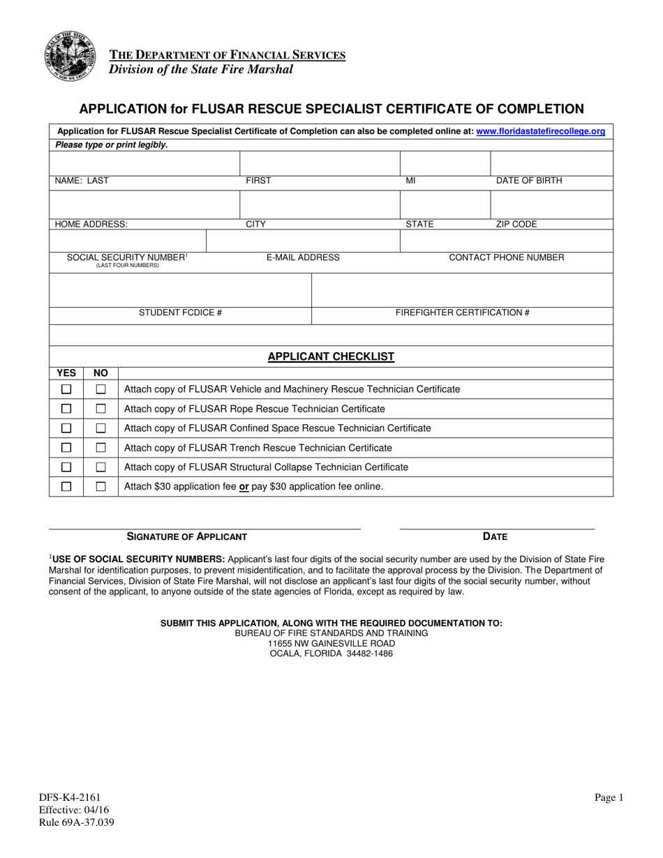 Form DFS-K4-2161 - Fill Out, Sign Online and Download Printable PDF ...