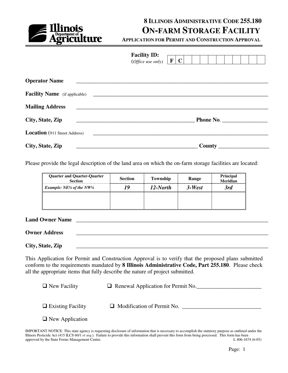 Form IL406-1674 - Fill Out, Sign Online and Download Fillable PDF ...