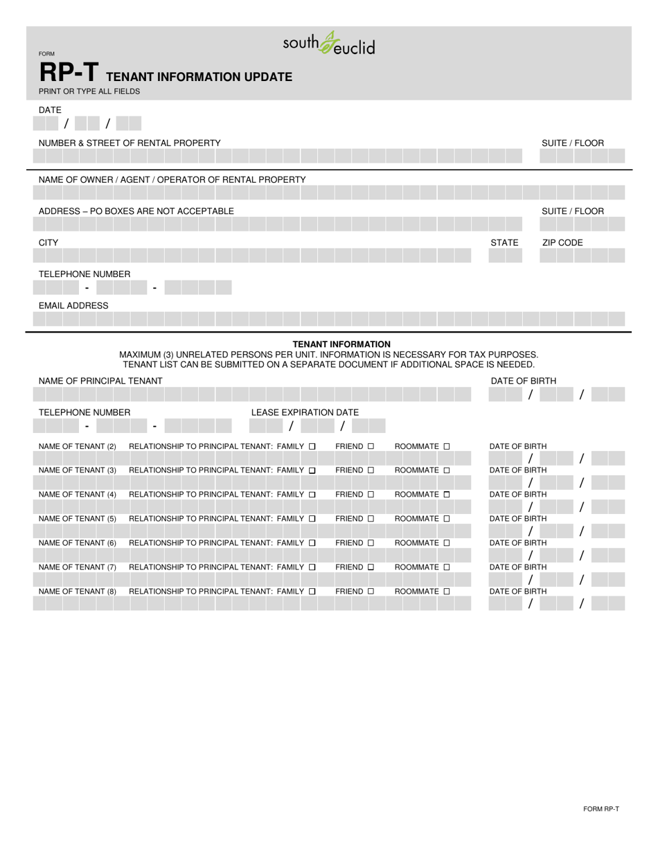 Form RP-T - Fill Out, Sign Online and Download Printable PDF, City of ...