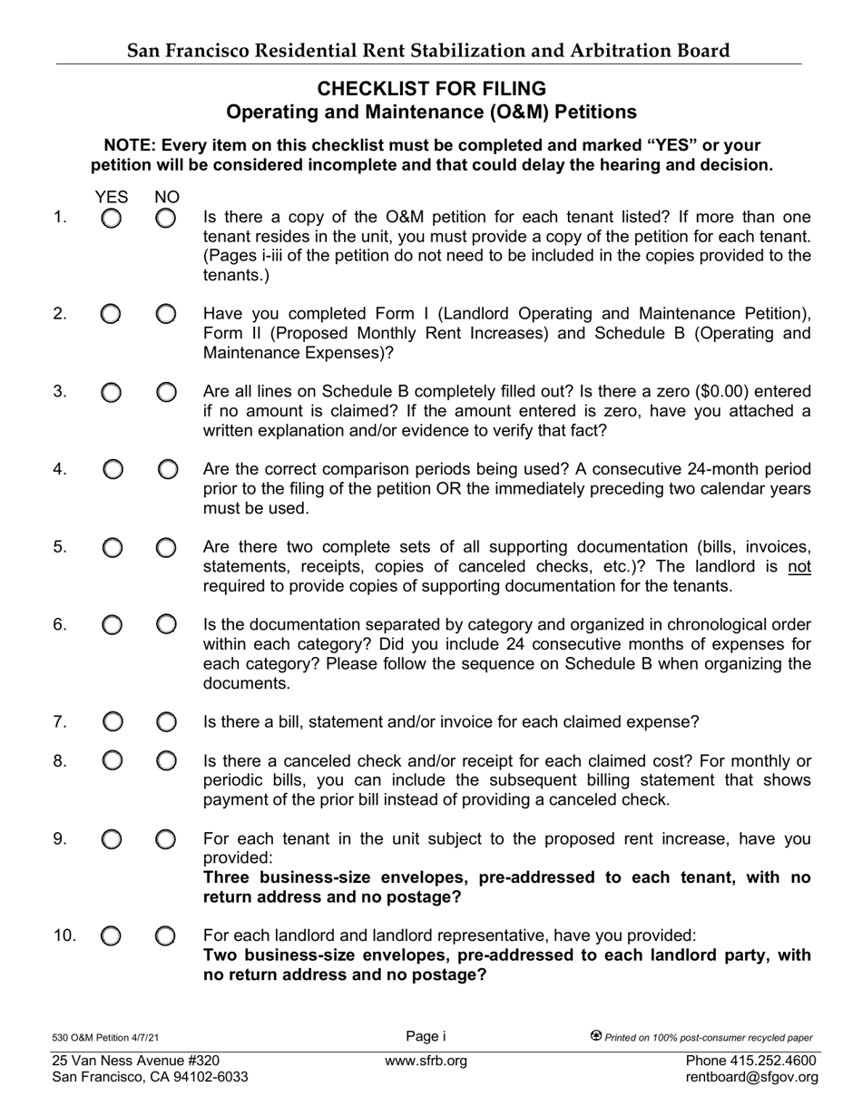 Form 530 - Fill Out, Sign Online and Download Fillable PDF, City and ...