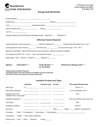 City of Grand Rapids, Michigan Energy Code Worksheet - Fill Out, Sign ...