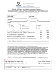 City of Warren, Ohio Covid-19 Vaccine Administration Record - Fill Out ...