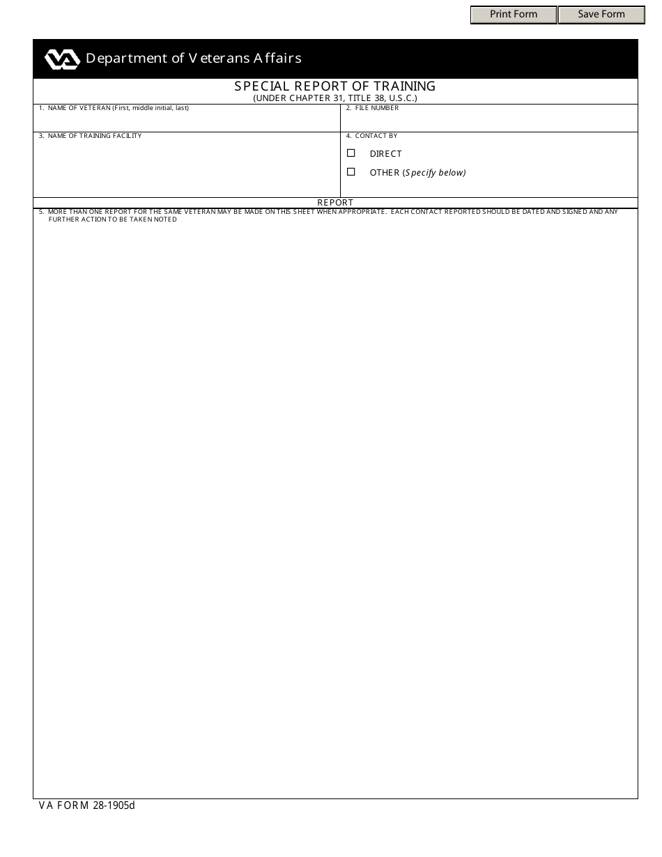 VA Form 28-1905d - Fill Out, Sign Online and Download Fillable PDF ...