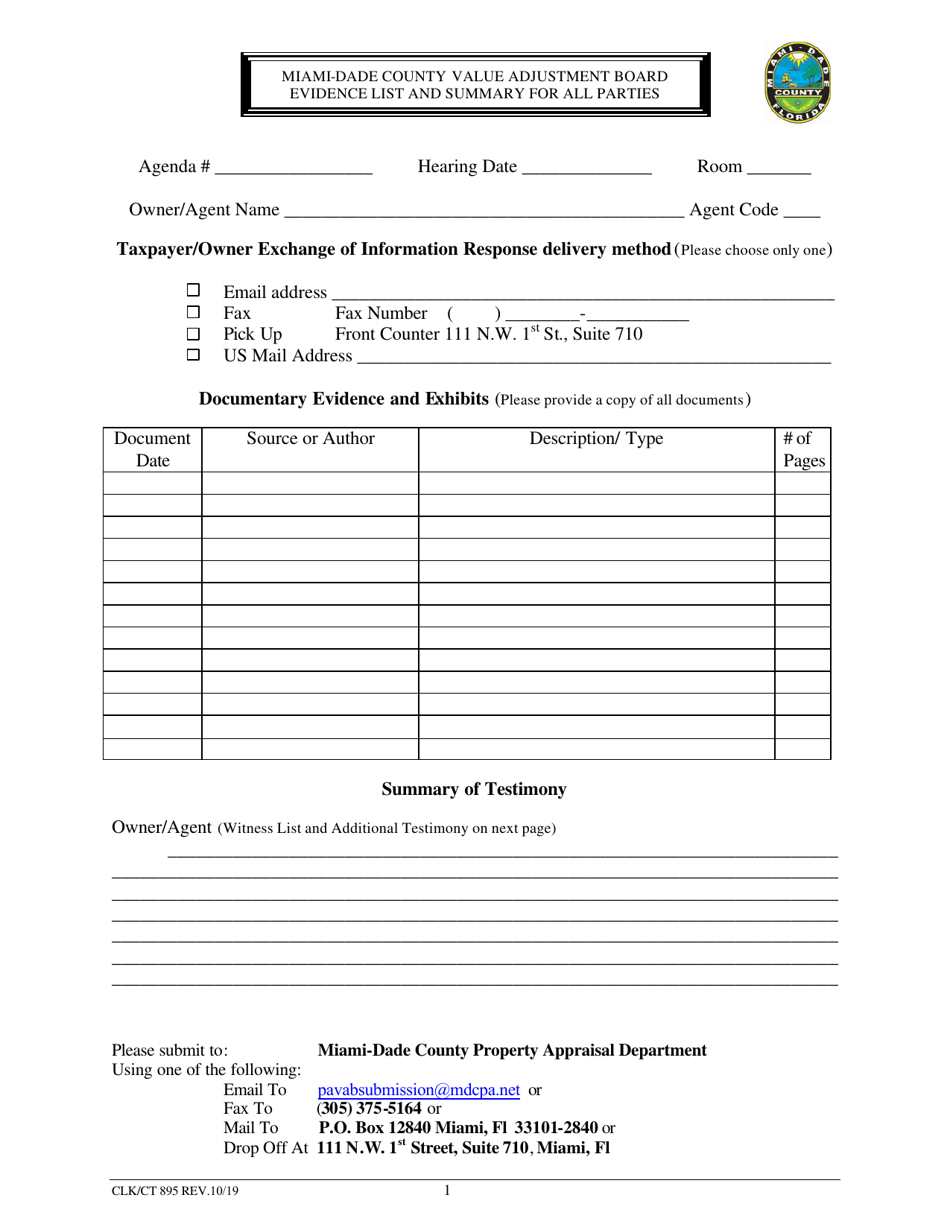 Form CLK/CT895 - Fill Out, Sign Online and Download Printable PDF ...
