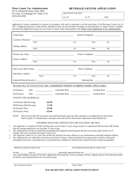 Department of Tax Administration - Wake County, North Carolina Forms ...