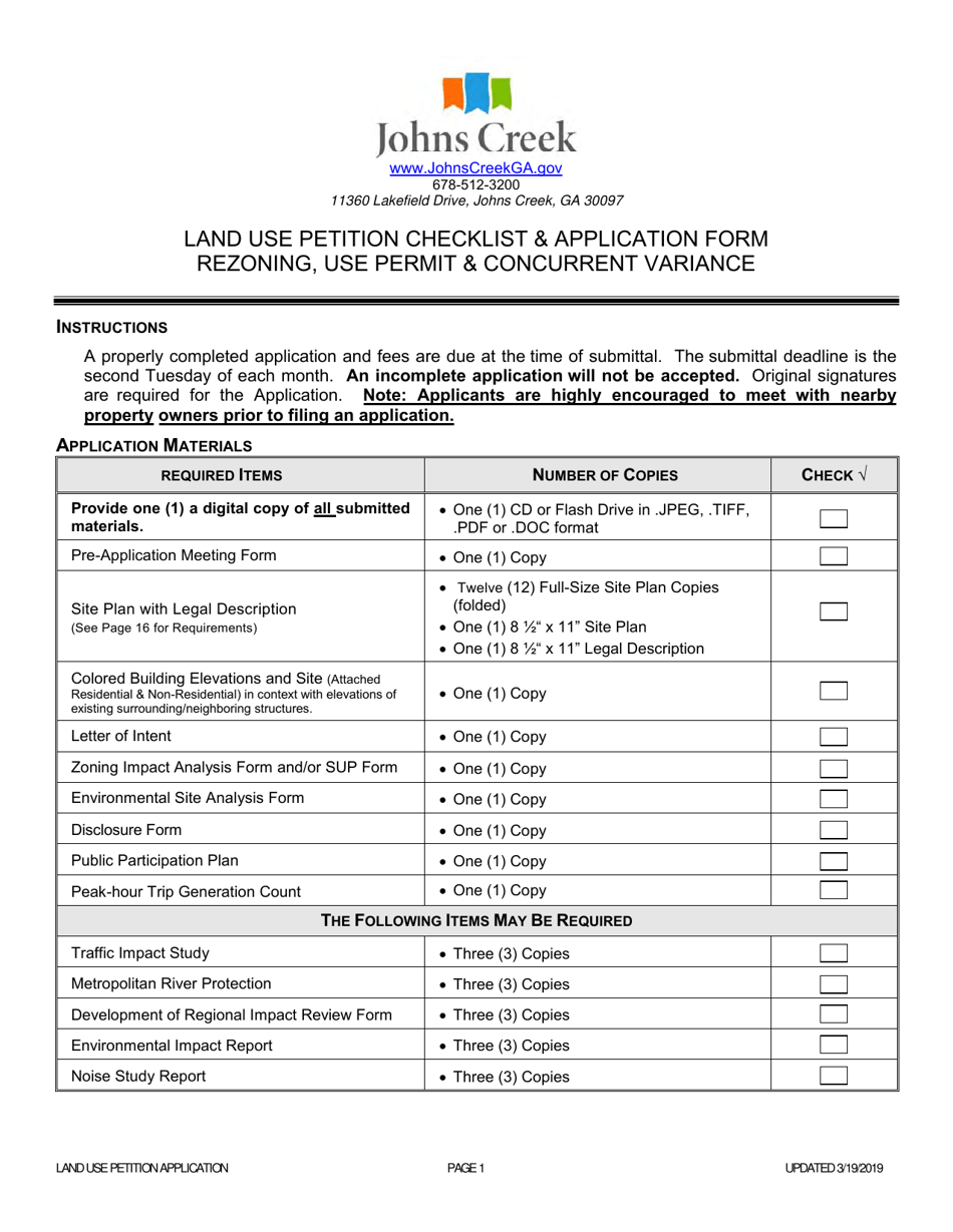 City of Johns Creek, Georgia (United States) Land Use Petition ...