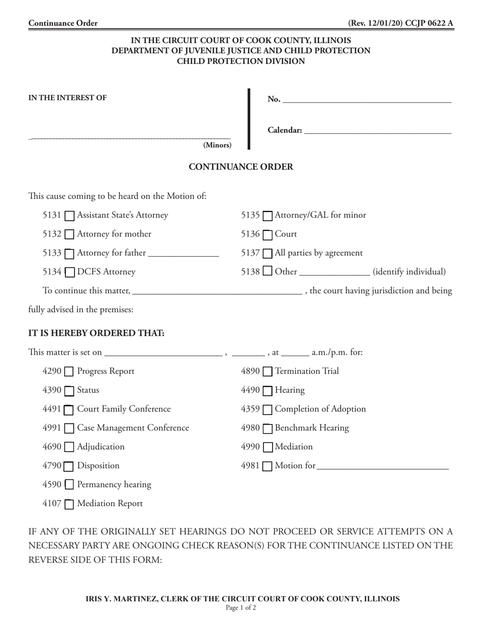 Form CCJP0622 - Fill Out, Sign Online and Download Fillable PDF, Cook ...