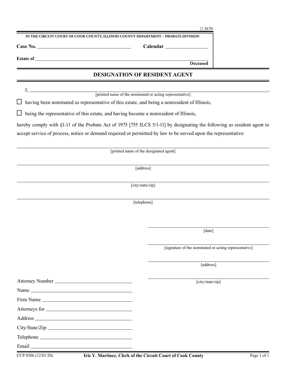 Form CCP0306 - Fill Out, Sign Online and Download Fillable PDF, Cook ...