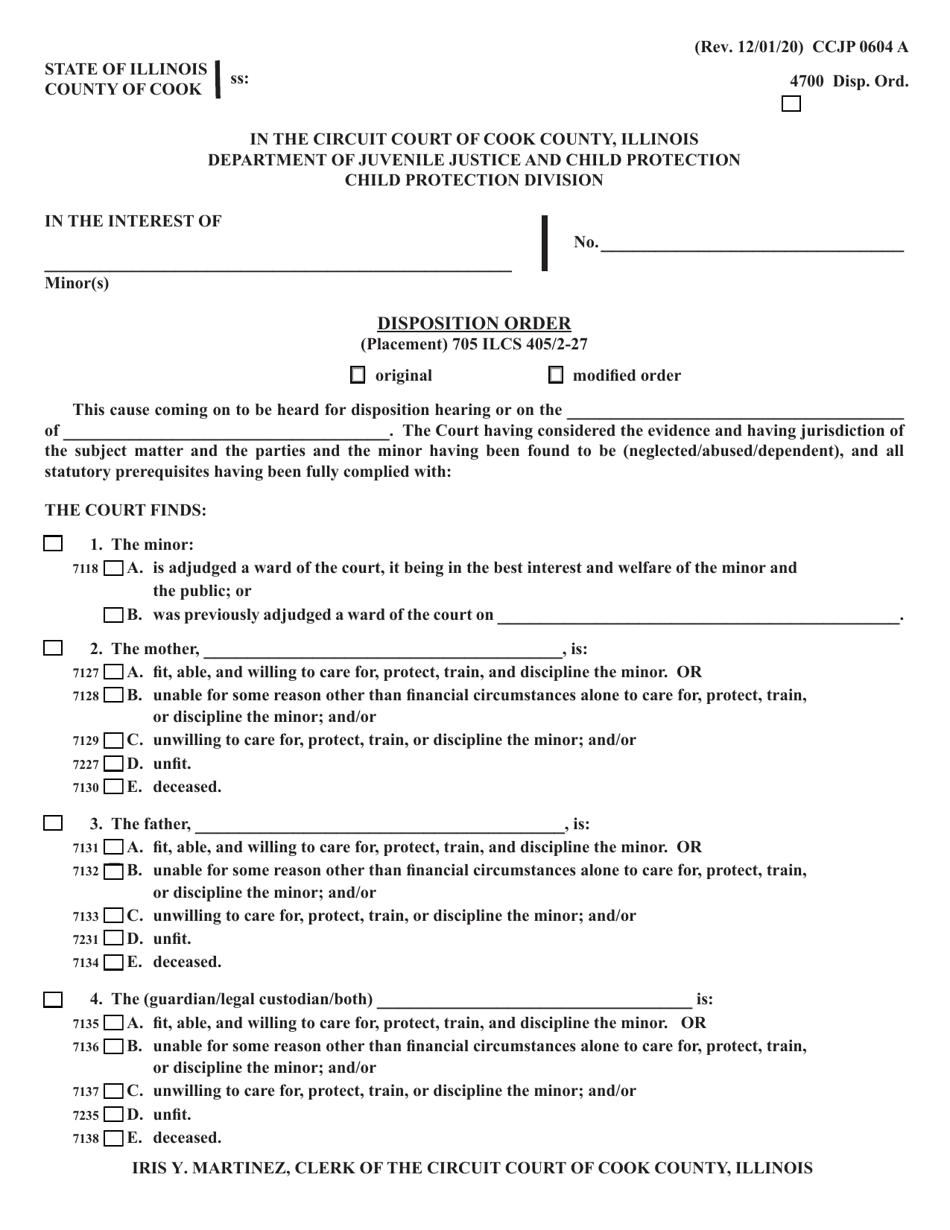 Form CCJP0604 - Fill Out, Sign Online and Download Fillable PDF, Cook ...