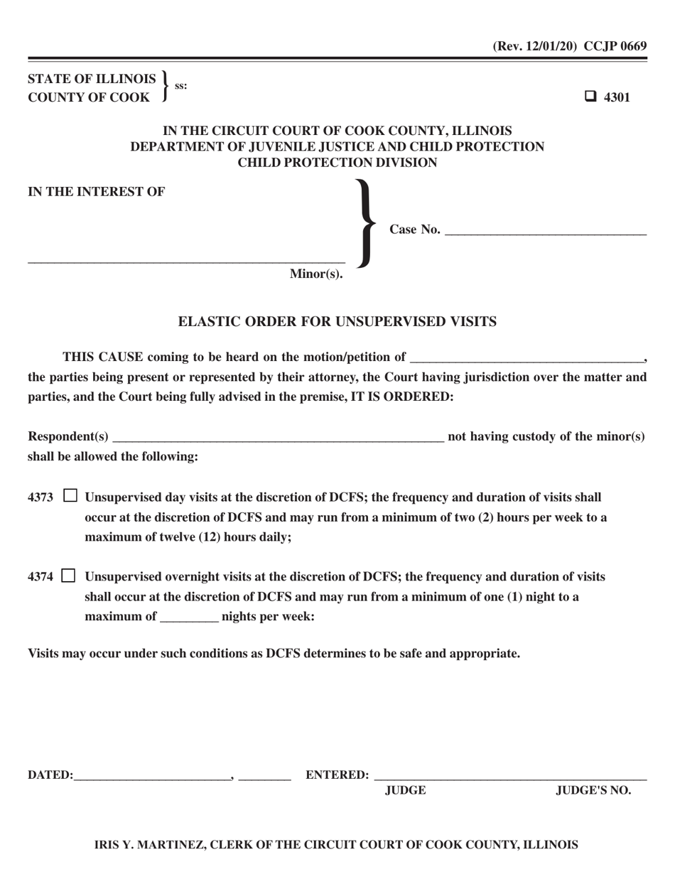 Form CCJP0669 - Fill Out, Sign Online and Download Fillable PDF, Cook ...