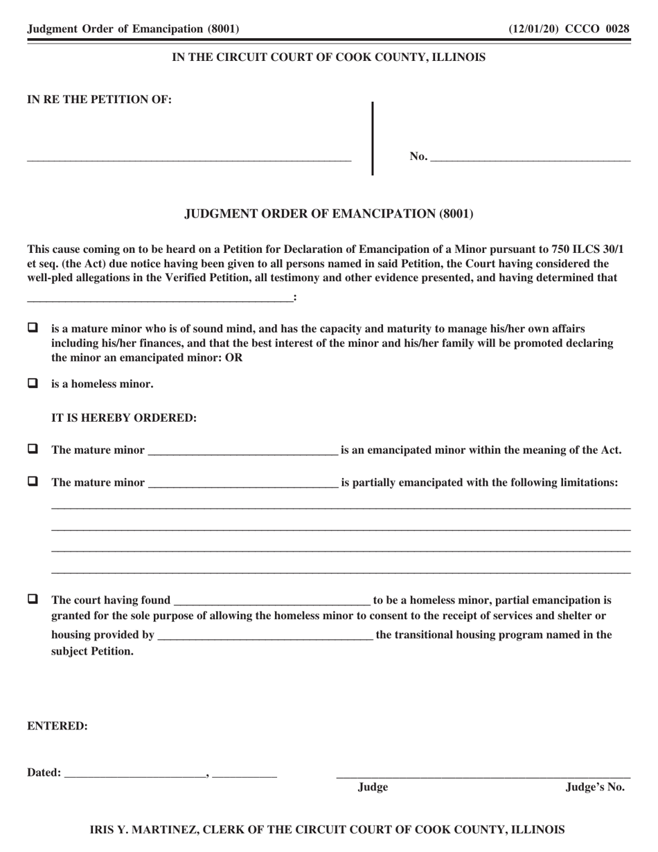 Form CCCO0028 - Fill Out, Sign Online and Download Fillable PDF, Cook ...