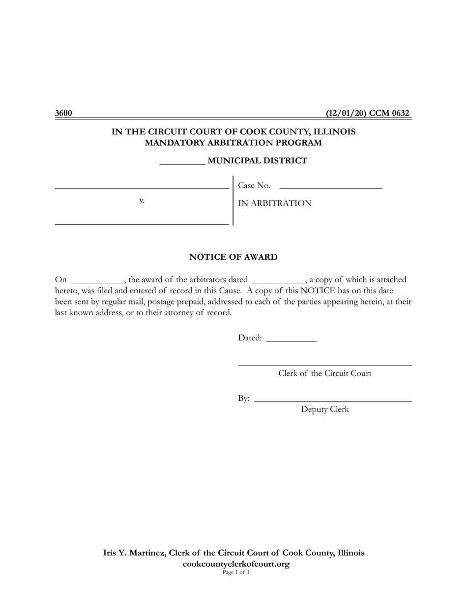 Form CCM0632 - Fill Out, Sign Online and Download Fillable PDF, Cook ...