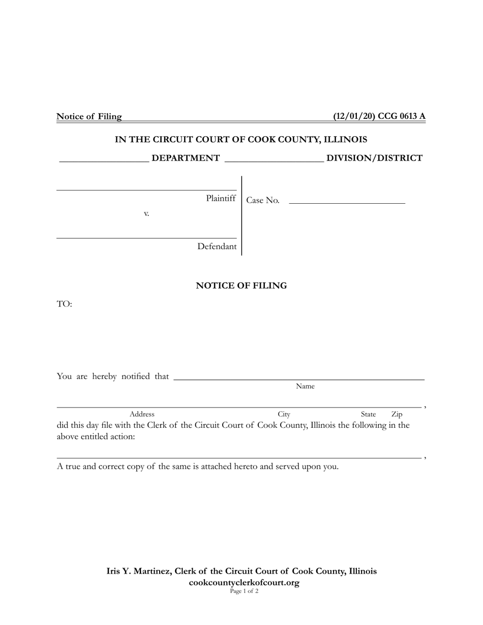 Form CCG0613 - Fill Out, Sign Online and Download Fillable PDF, Cook ...