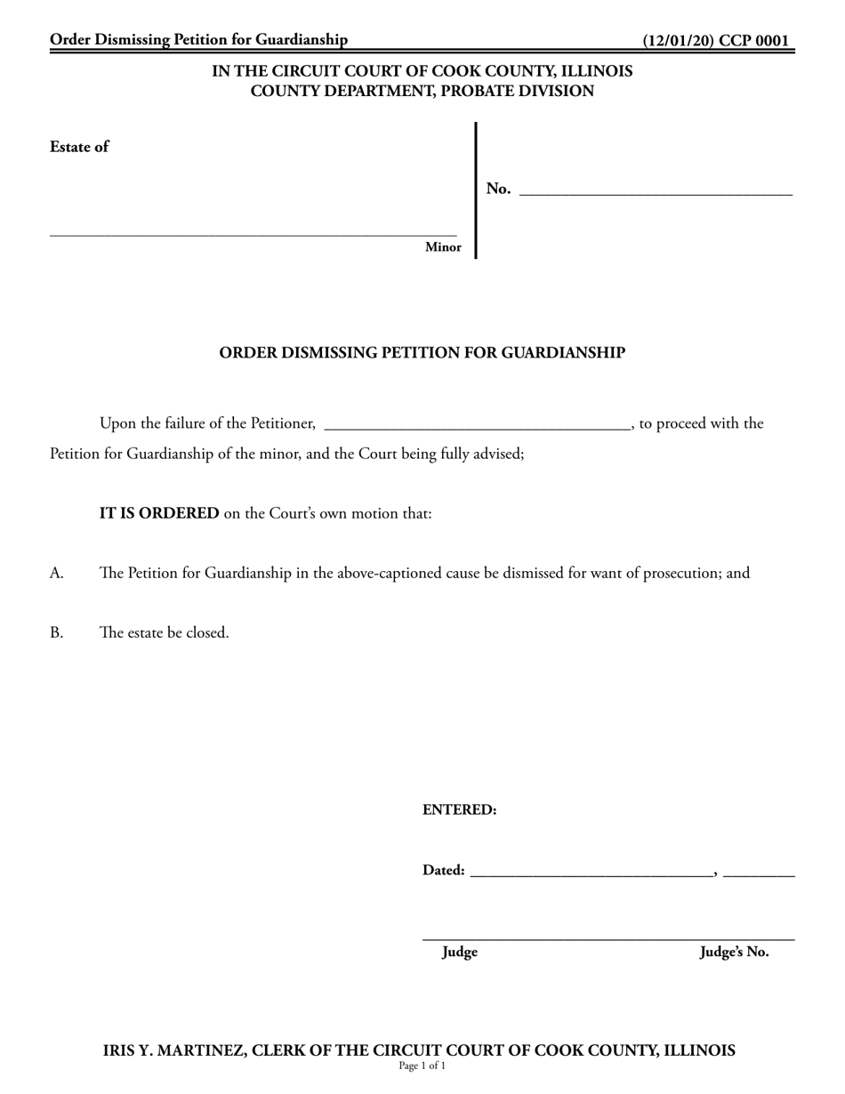 Form CCP0001 - Fill Out, Sign Online and Download Fillable PDF, Cook ...