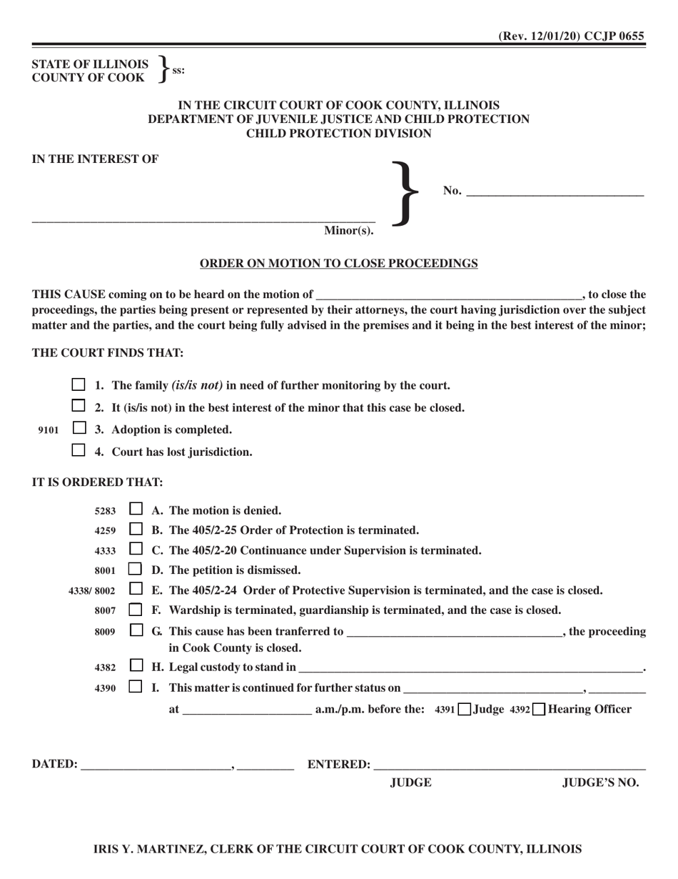 Form CCJP0655 - Fill Out, Sign Online and Download Fillable PDF, Cook ...