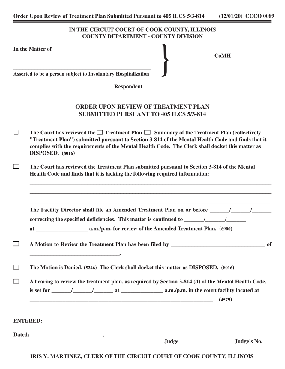 Form CCCO0089 - Fill Out, Sign Online and Download Fillable PDF, Cook ...