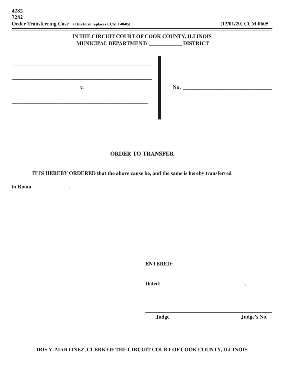 Form CCM0605 - Fill Out, Sign Online and Download Fillable PDF, Cook ...