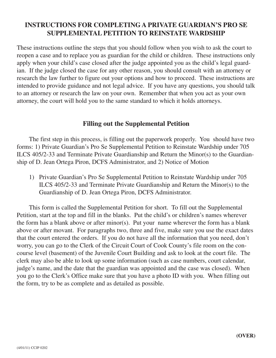 Form CCJP0202 - Fill Out, Sign Online and Download Fillable PDF, Cook ...